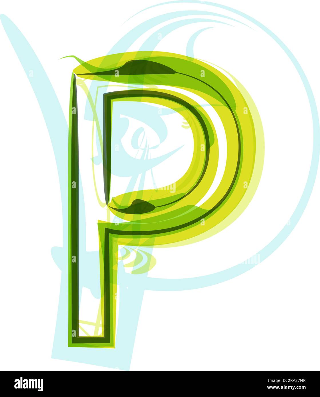 Letter p botanical logo hi-res stock photography and images - Alamy
