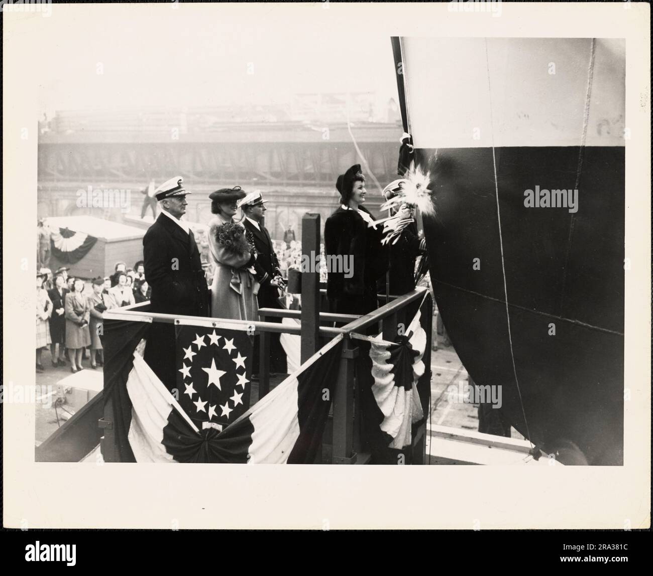 Launching of a ship ceremony hi-res stock photography and images - Alamy