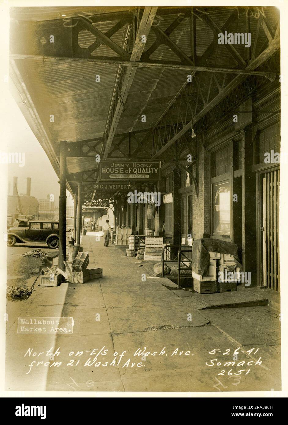 Photograph of exterior Wallabout Market, North from E/S of Washington ...
