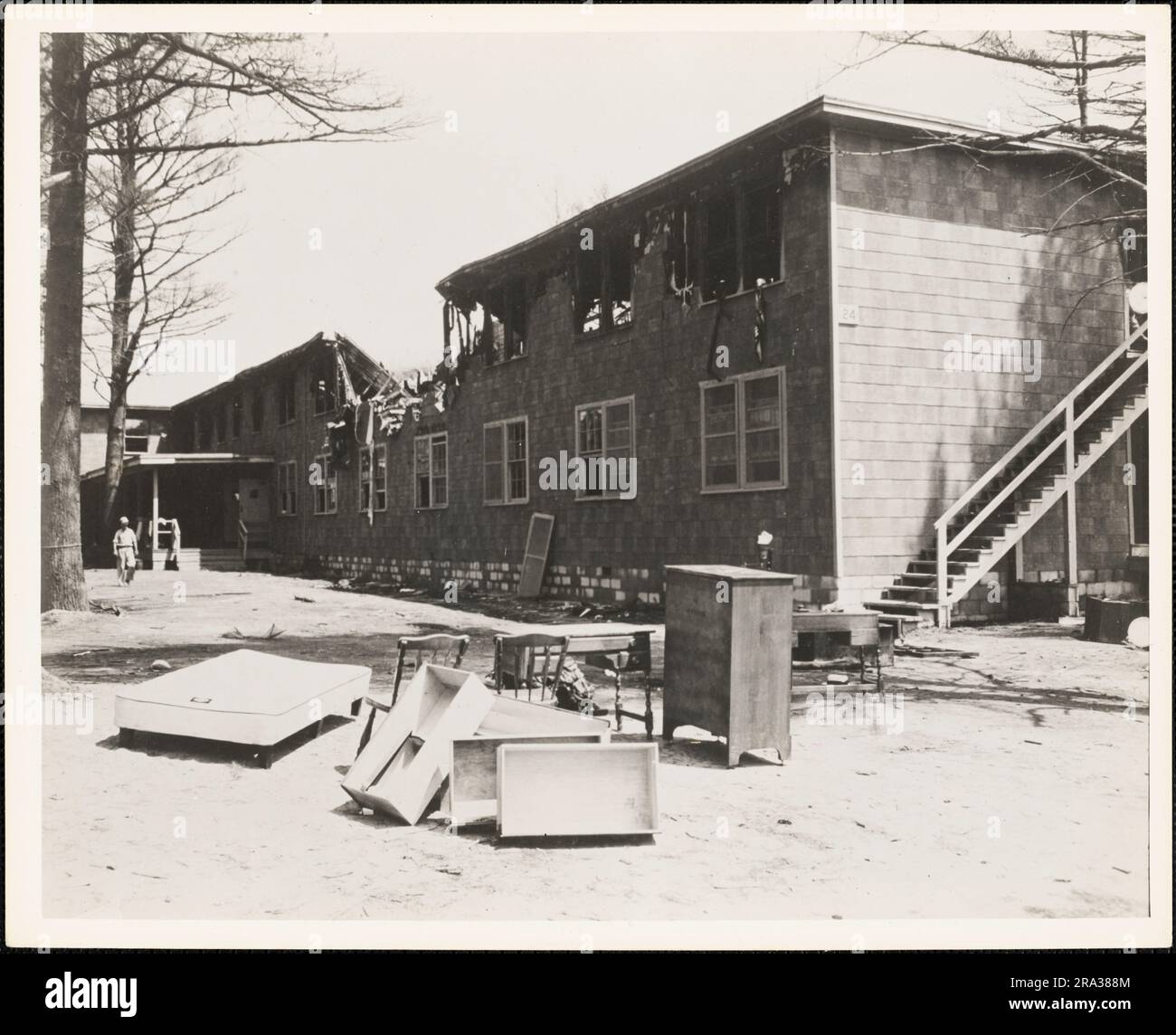 Fire Damage to Junior Bachelor Officers' Quarters, Brunswick, Maine ...
