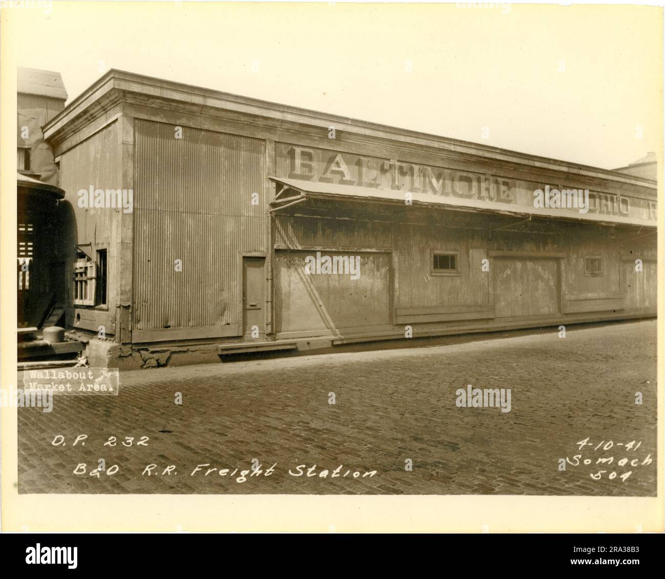 Photograph of exterior of B&O R.R. Baltimore & Ohio Rail Road freight ...
