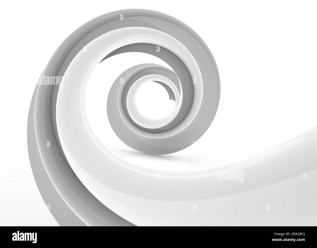 White vortex on white background - 3D illustration Stock Photo - Alamy