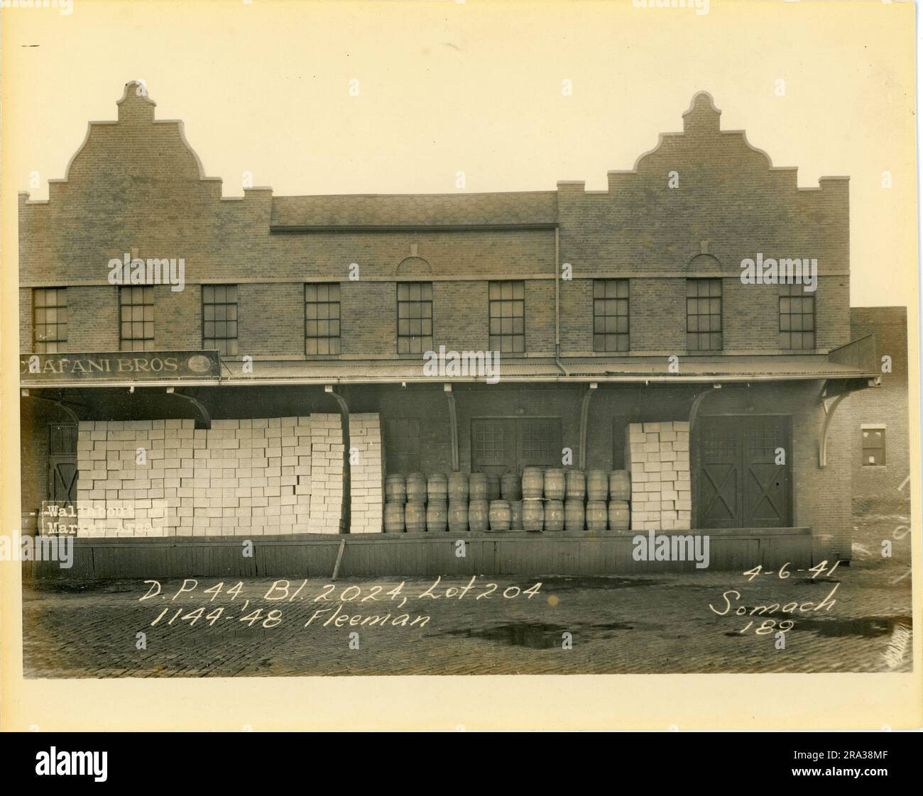 Photograph of exterior of lot 204, Bl. 2024, 1144-48 Fleeman. Depicts ...