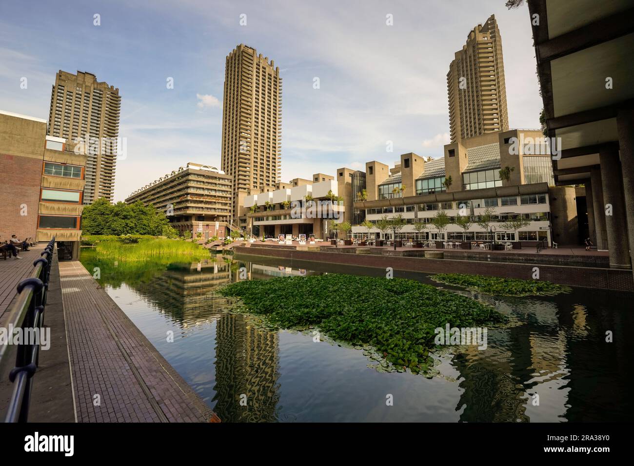 London's Barbican Centre, a Brutalist architecture city complex with ...