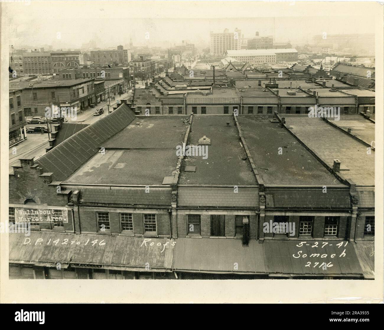 Photograph of market building roofs Stock Photo - Alamy