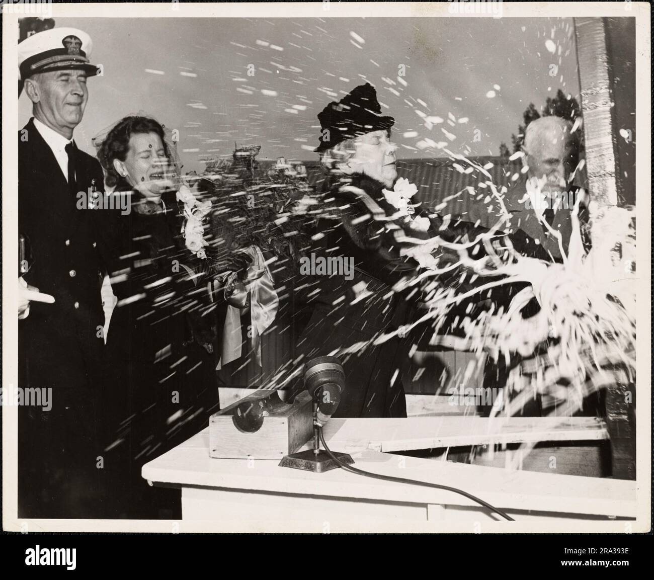 Launching Super Destroyer USS Frank Knox, Bath, Maine. Administrative ...
