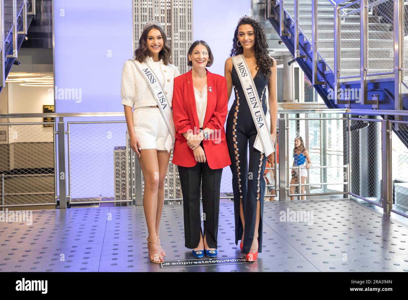 Miss USA Morgan Romano and Miss Teen USA Faron Medhi Light the Empire ...