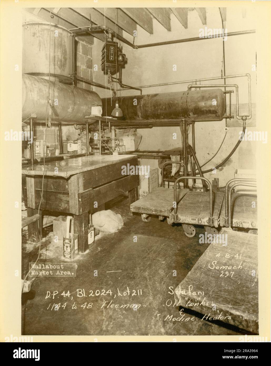 Photograph of interior of lot 211, Bl. 2024, 1144 to 48 Fleeman, oil ...