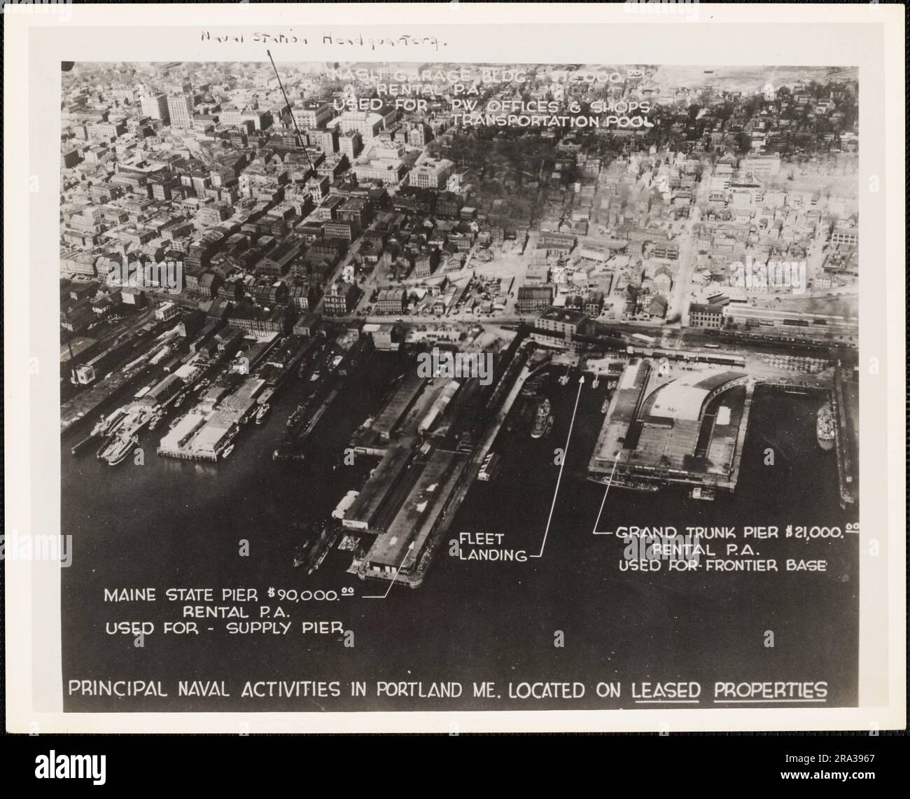 Principal Naval Activities In Portland, Maine, Located on Leased ...