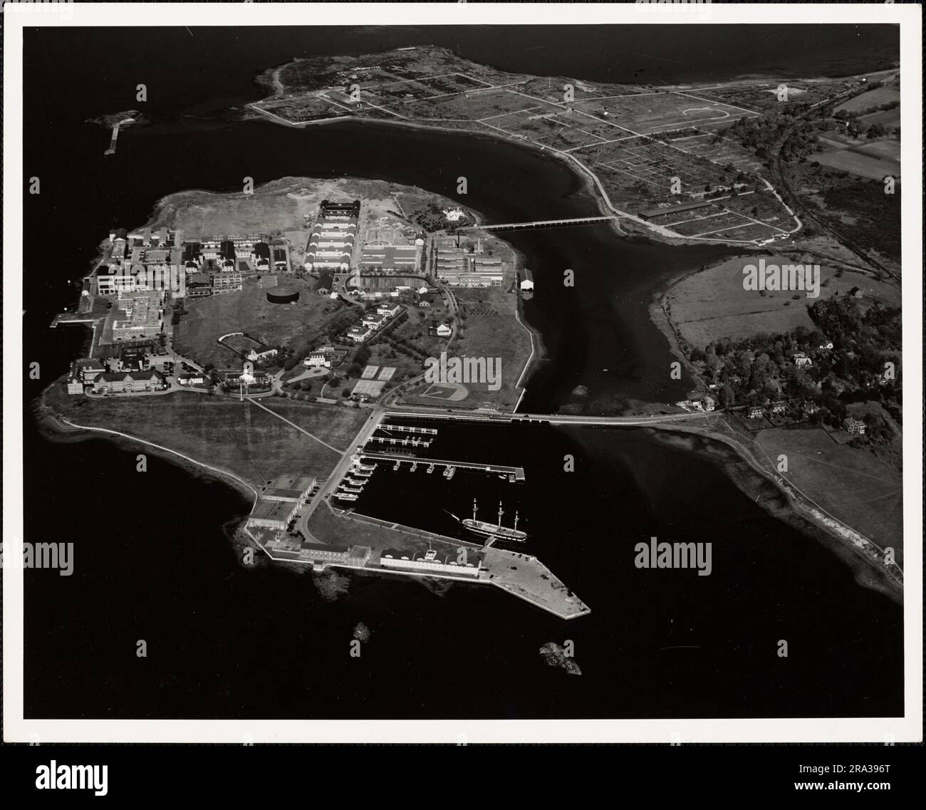 Aerial View of Naval Training Station and War College, Newport, Rhode ...