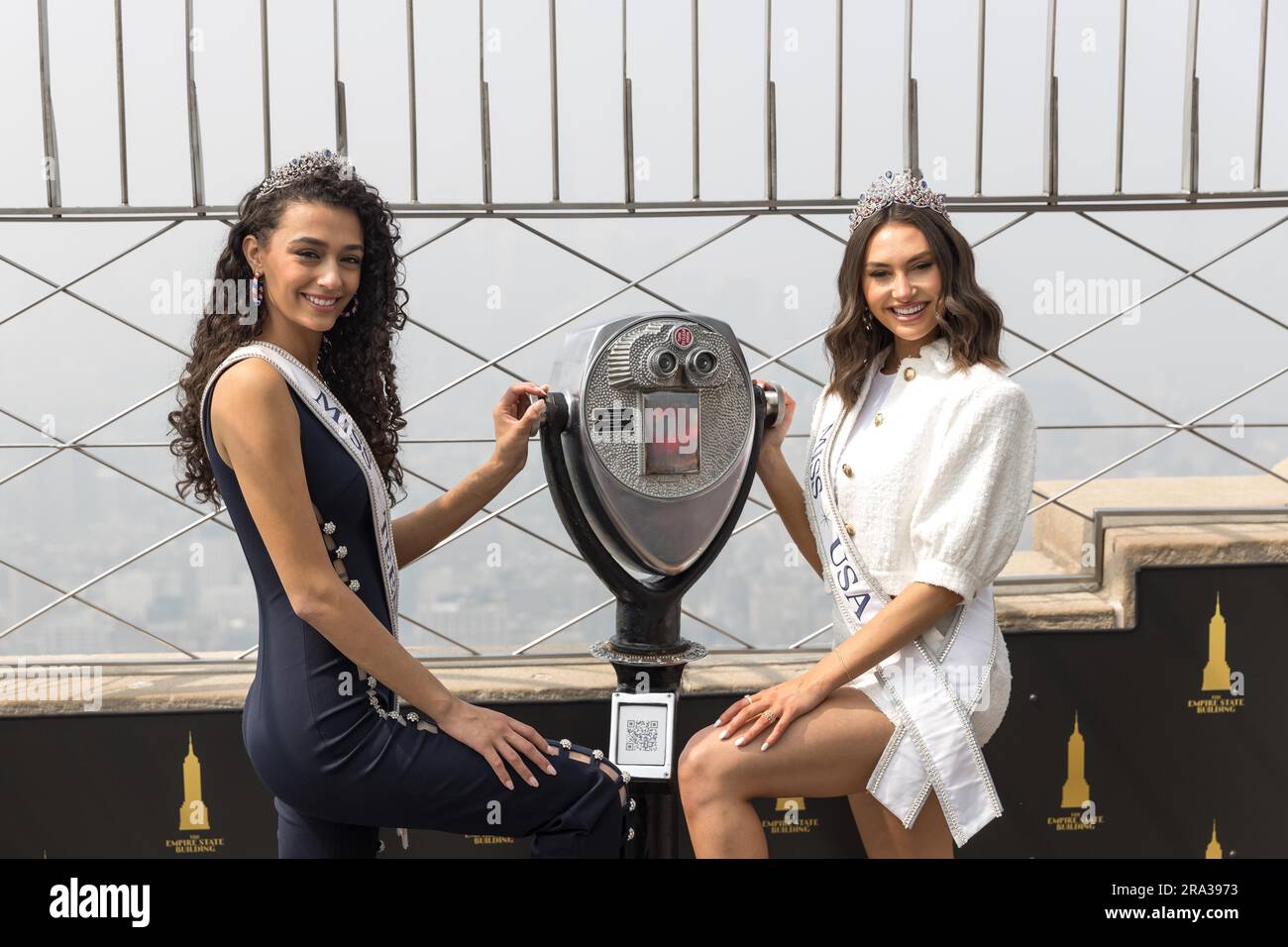 Miss USA Morgan Romano and Miss Teen USA Faron Medhi Light the Empire ...