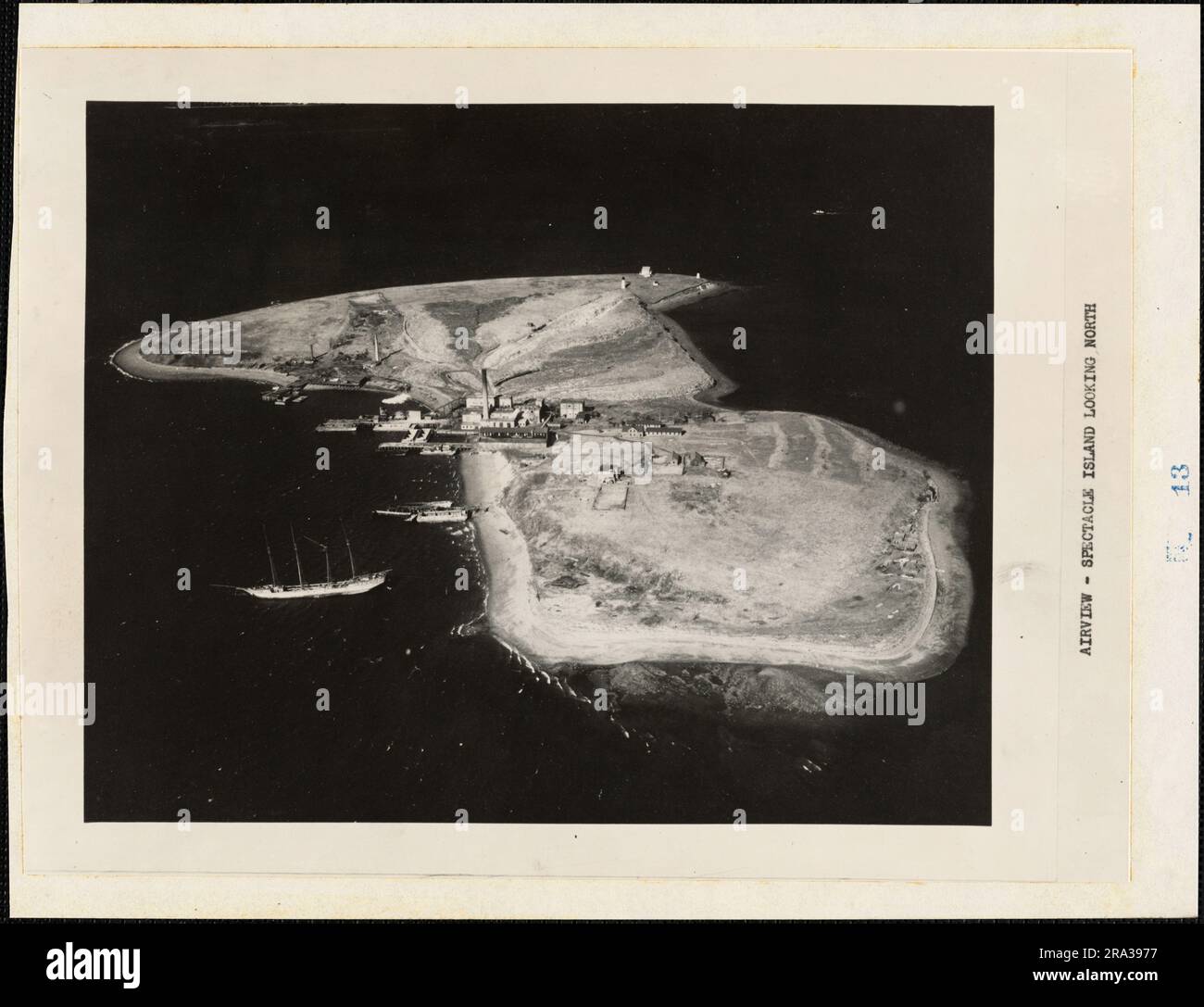 Air View of Spectacle Island looking North, Boston, Massachusetts. 1939 ...