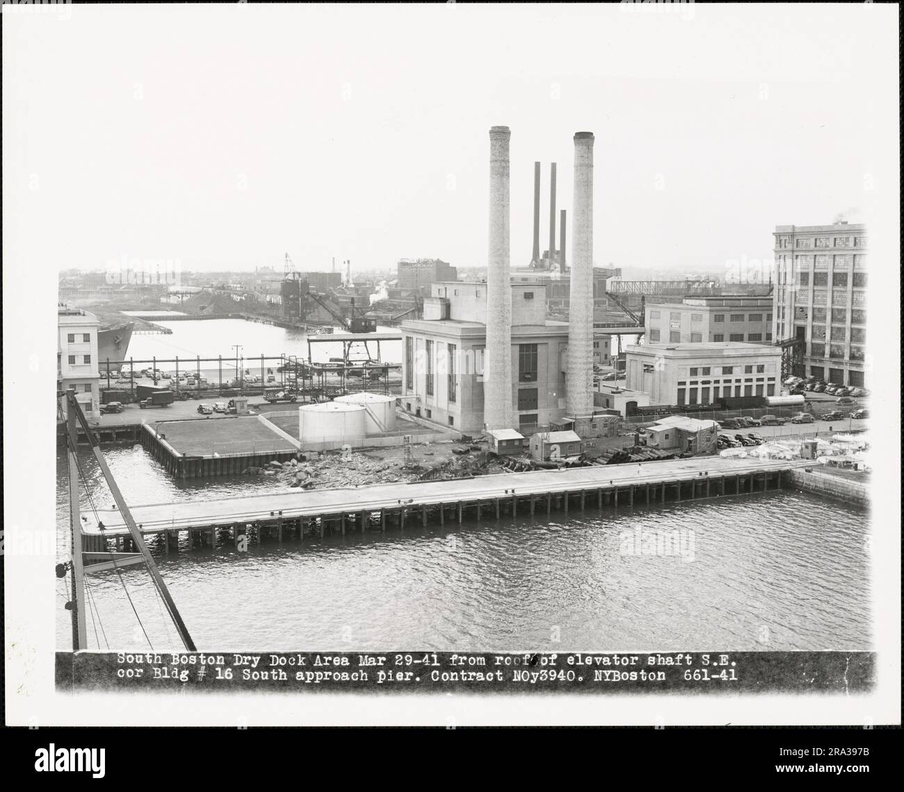 View from Roof of Elevator Shaft, Southeast Corner, Building 16, Dry ...