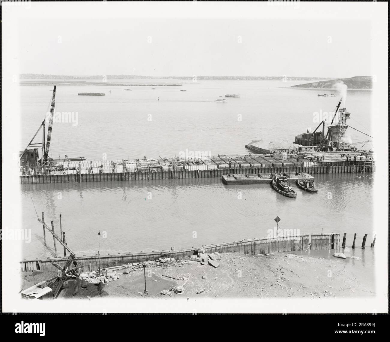Aerial View of Navy Yard Annex/Dry Dock, South Boston, Massachusetts ...