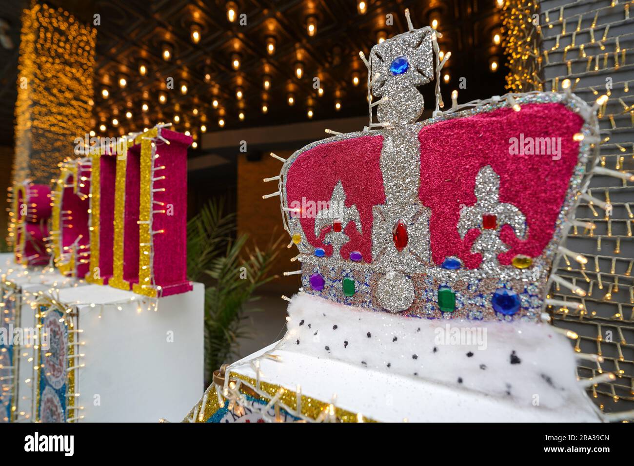 Coronation week in London, King Charles III coronation decorations at ...