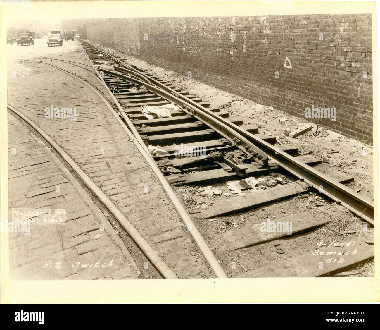 Photograph of rail road switch Stock Photo - Alamy