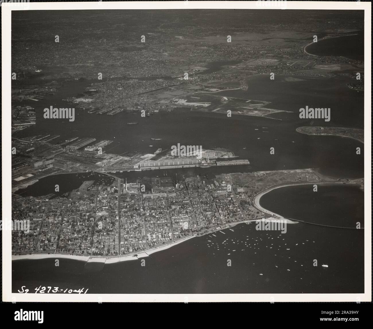 View from South at 5,000 Feet, Navy Yard Annex, South Boston ...