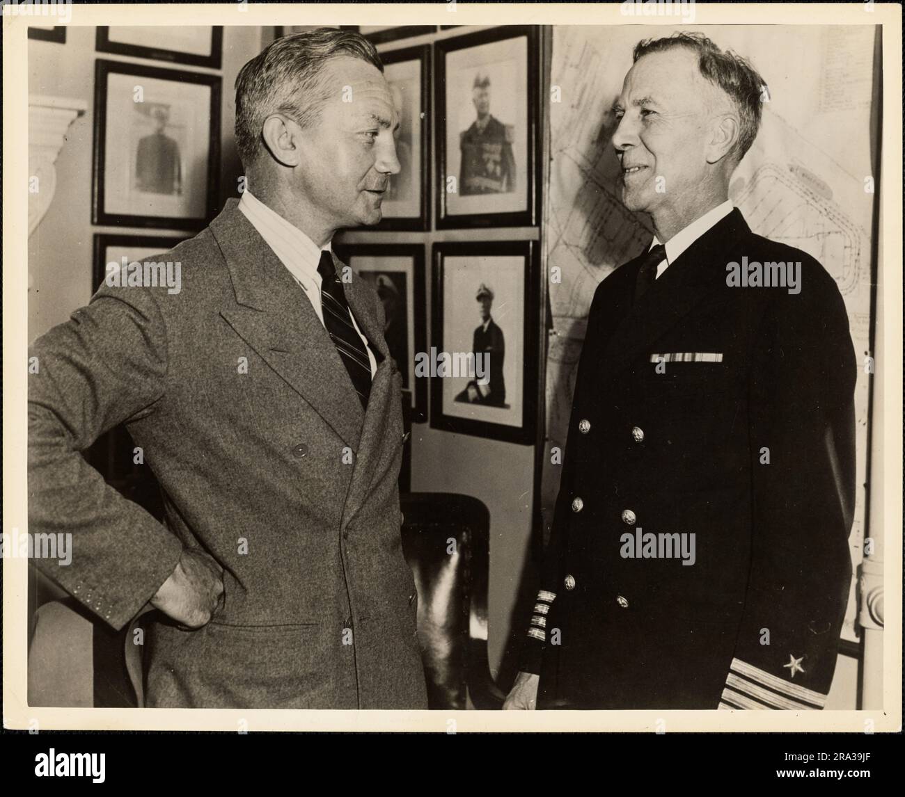 James Forrestal Visits Captain A.R. Marron, Manager, Boston ...
