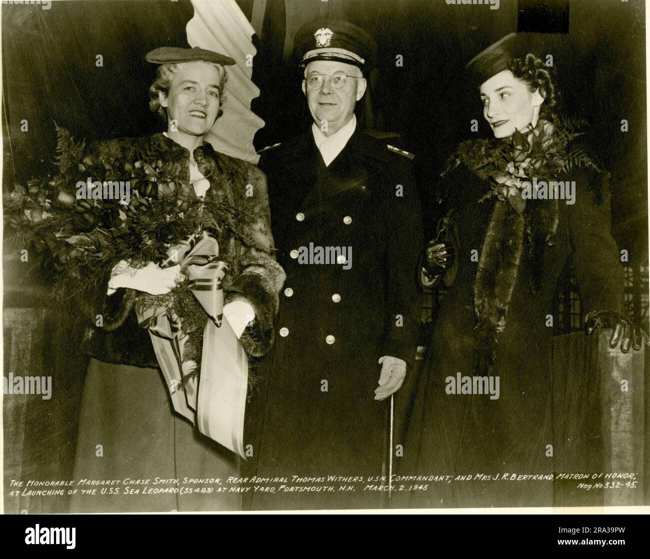 U.S. Representative Margaret Chase Smith, Rear Admiral Thomas Withers ...