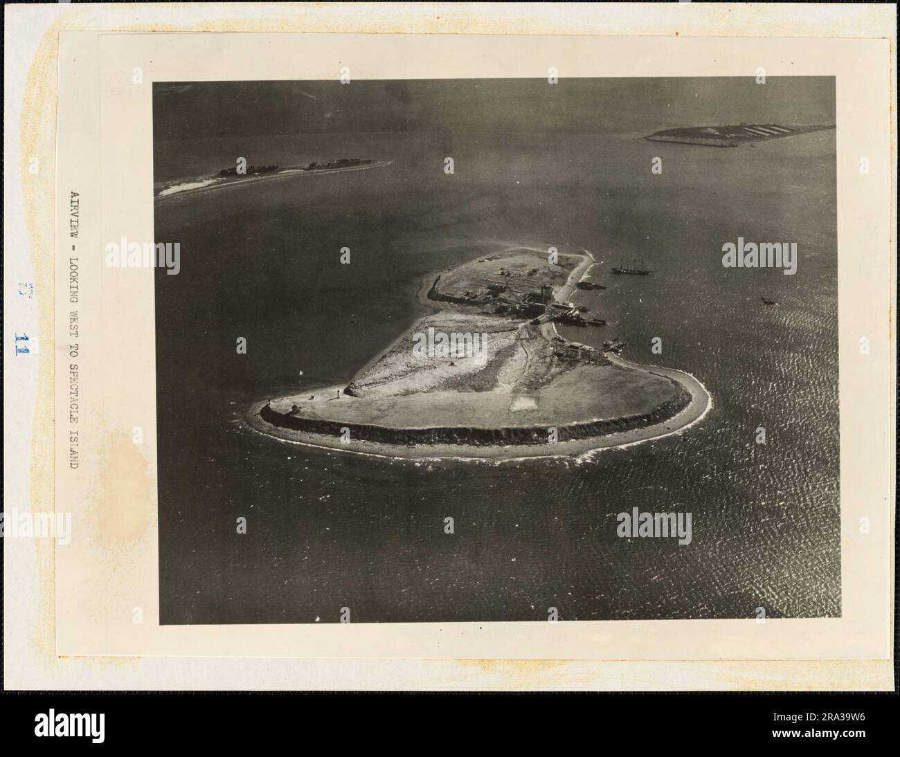 Air View Looking West to Spectacle Island, Boston, Massachusetts. 1939 ...
