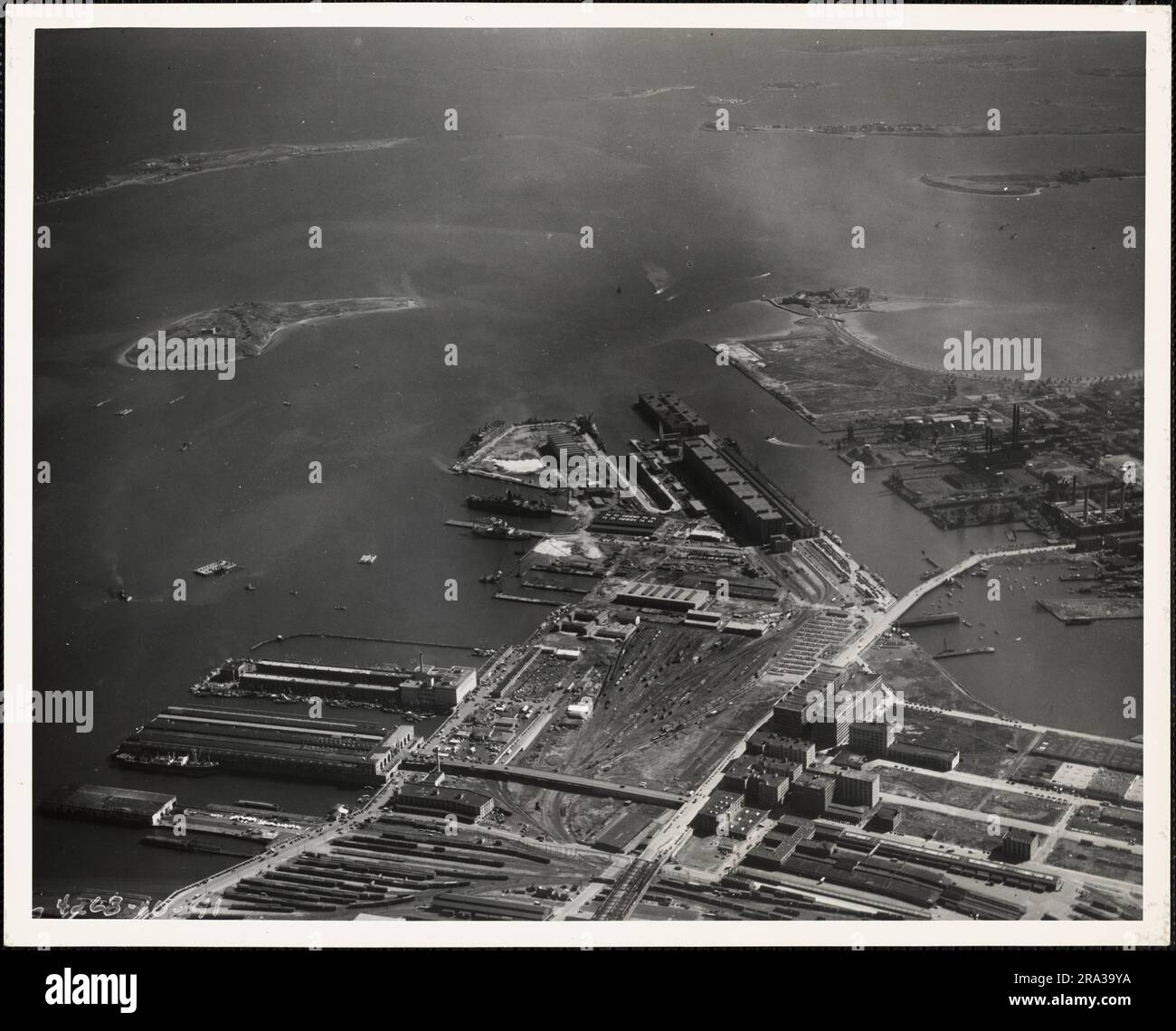 View from West at 3,000 Feet, Navy Yard Annex, South Boston ...