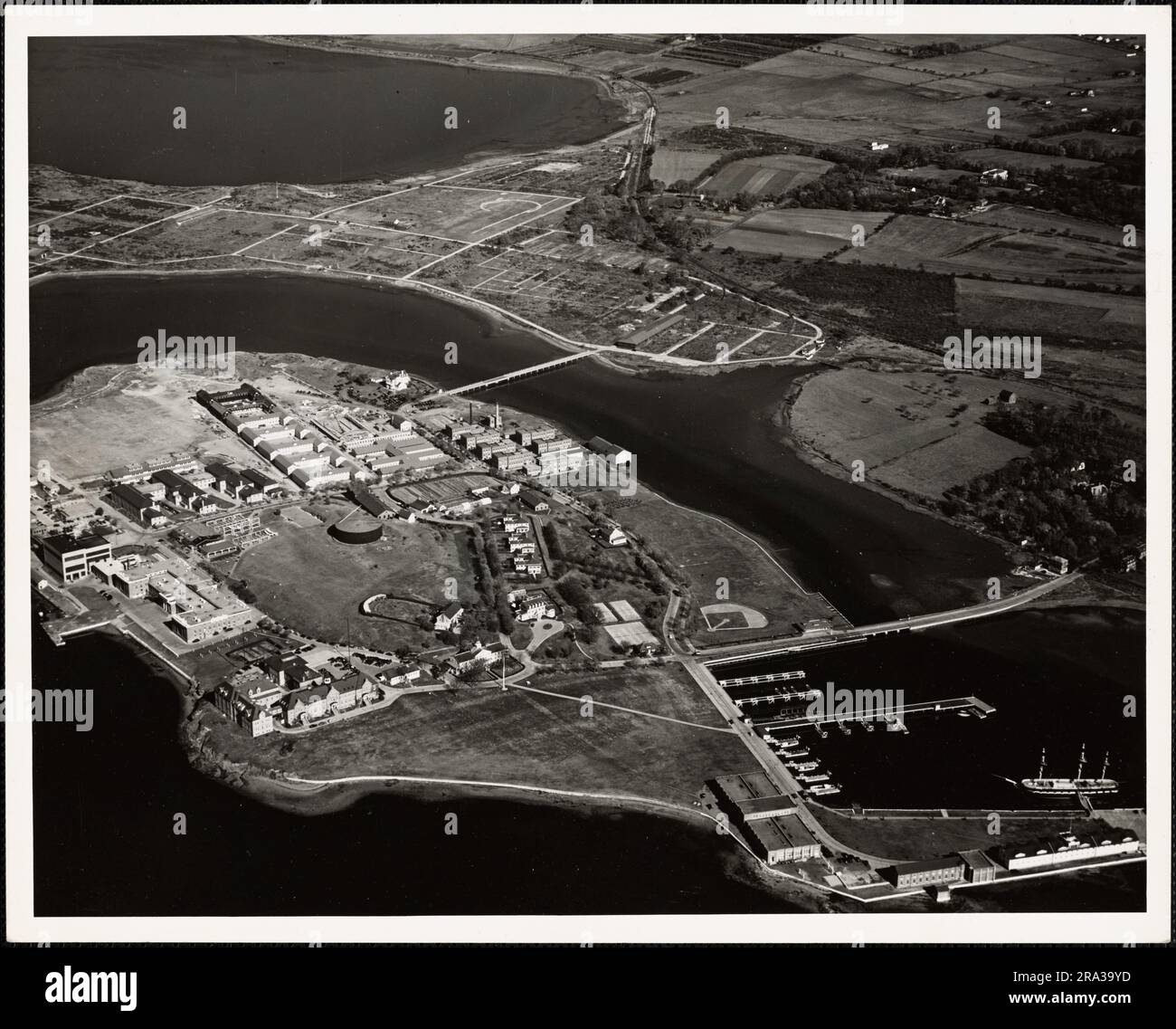 Aerial View of Naval Training Station and War College, Newport, Rhode ...