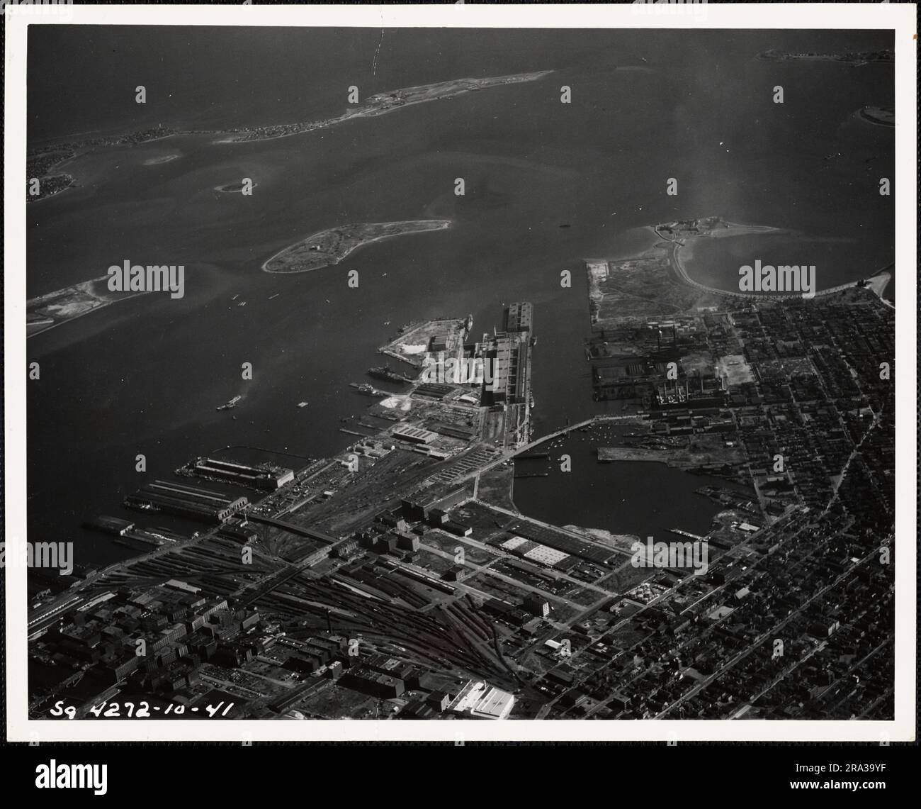 View from West at 5,000 Feet, Navy Yard Annex, South Boston ...