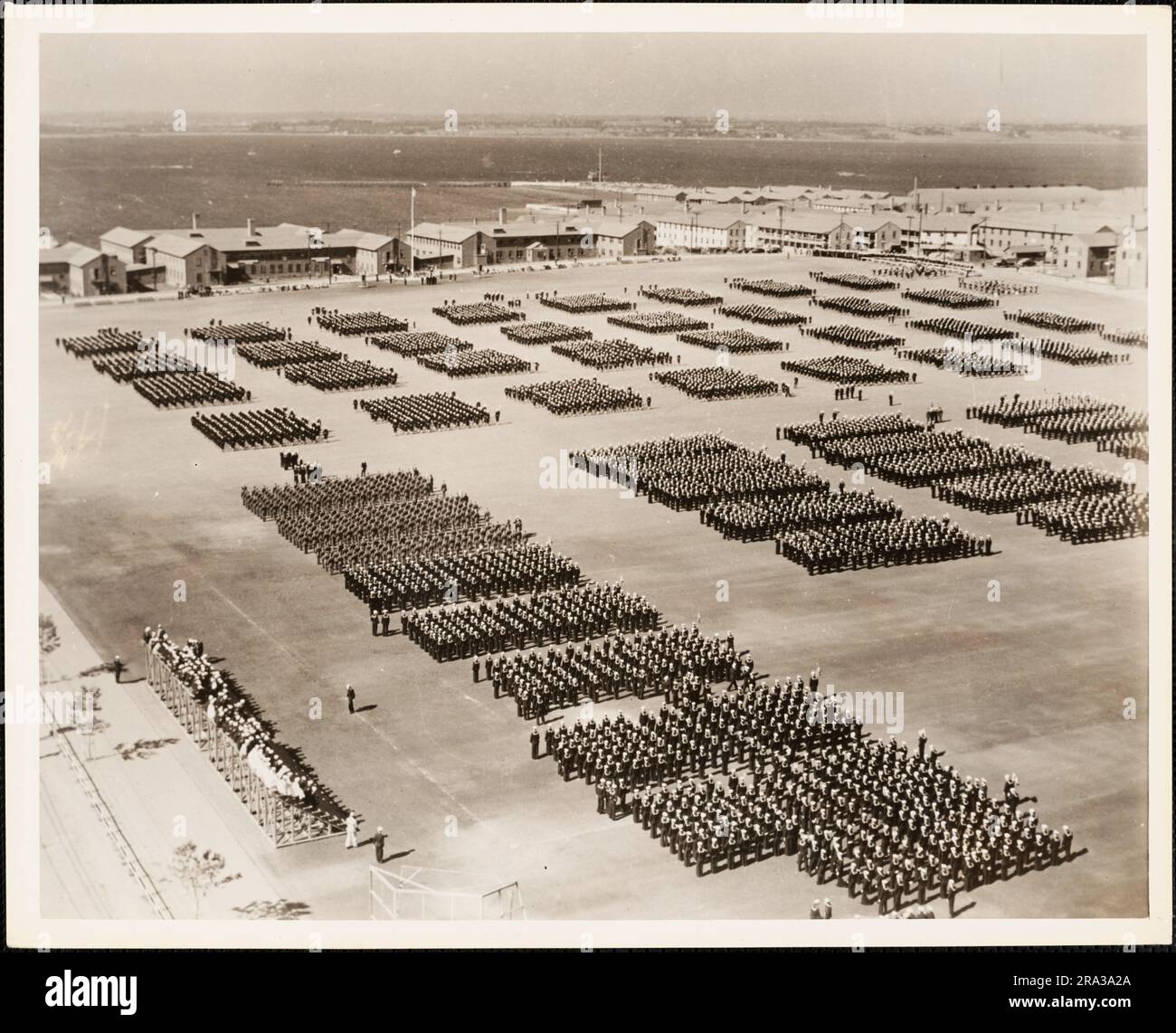 Commanding Officer's Saturday Inspection on Kidd Field, Coddington ...