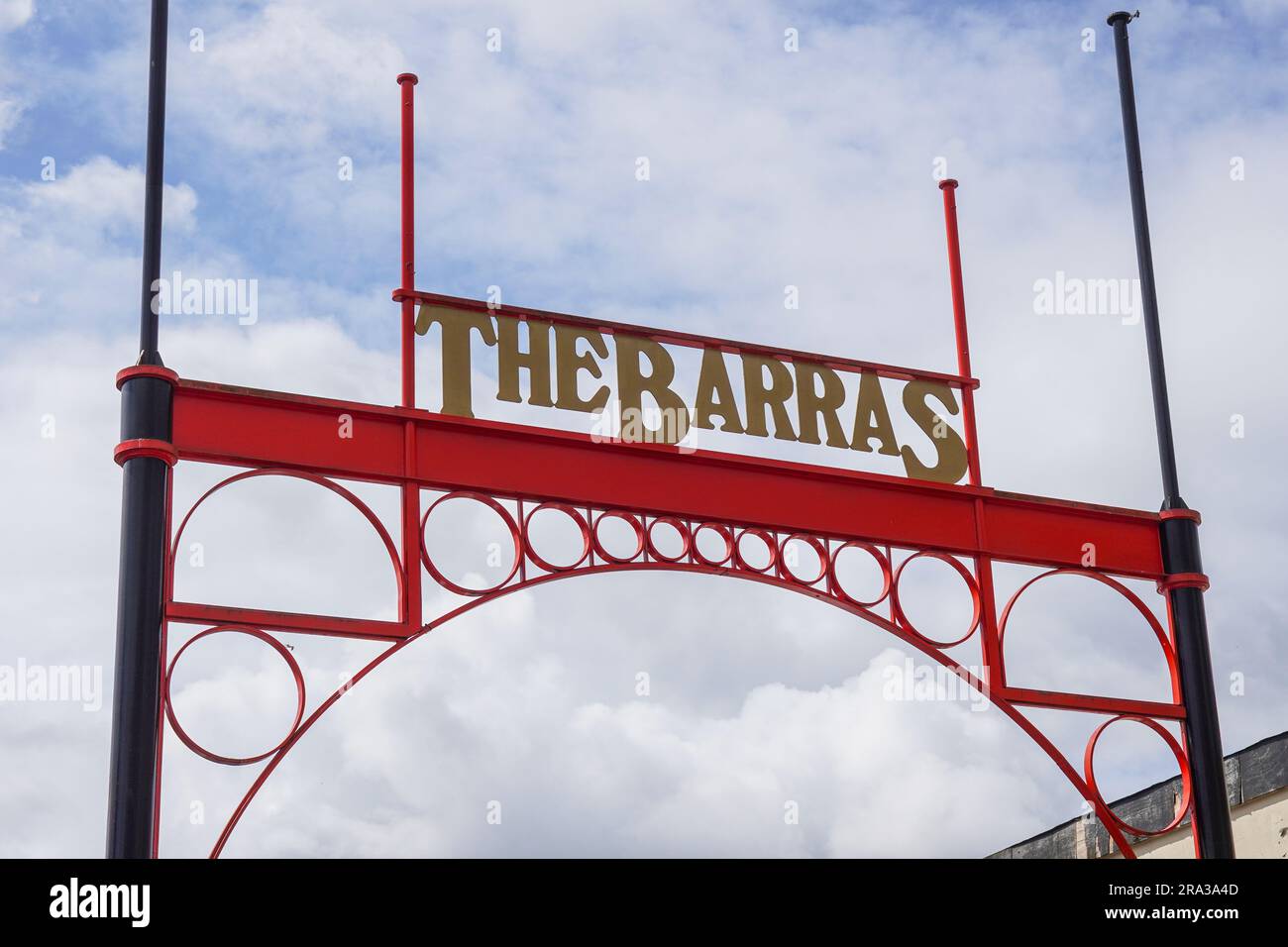 Metal sign above the entrance to the famous market, The Barras, CAlton ...