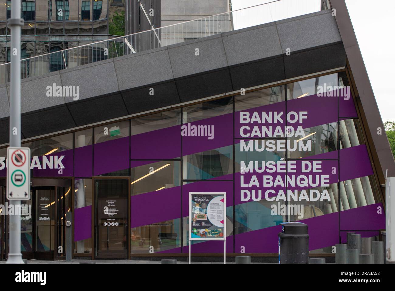 Ottawa, Canada - June 17, 2023: Bank of Canada museum on Wellington Street in Ottawa downtown ...