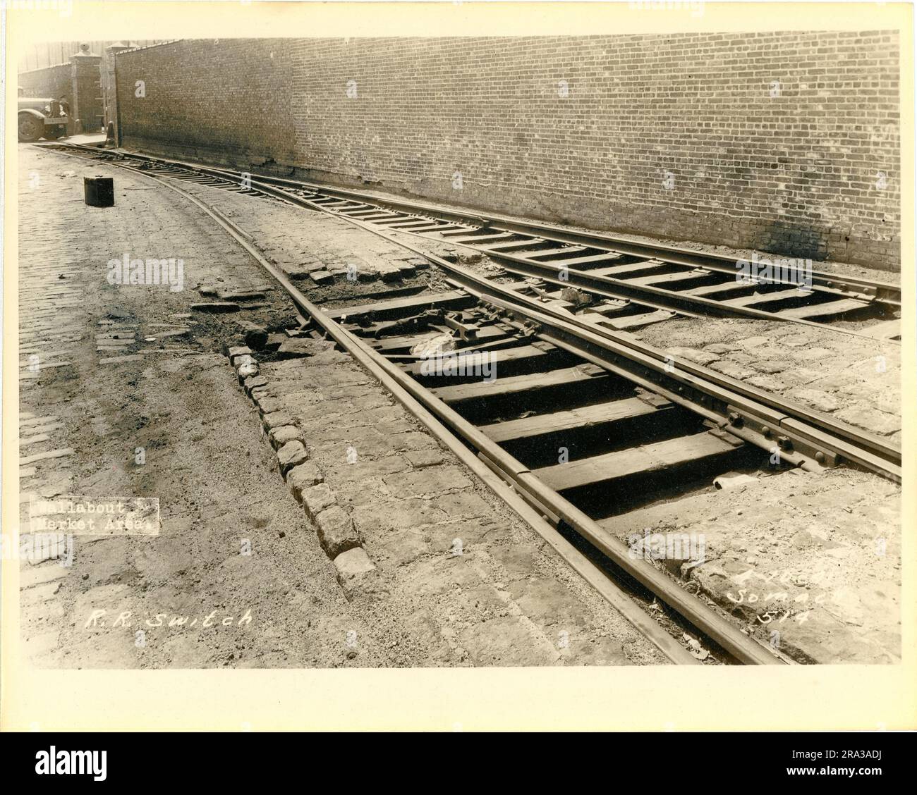 Photograph of rail road switch Stock Photo - Alamy