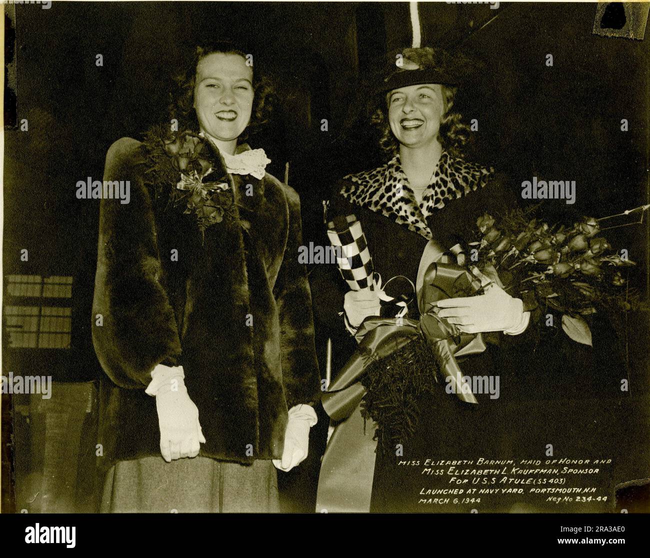 Miss Elizabeth Barnum and Miss Elizabeth L Kauffman at the Launch of ...