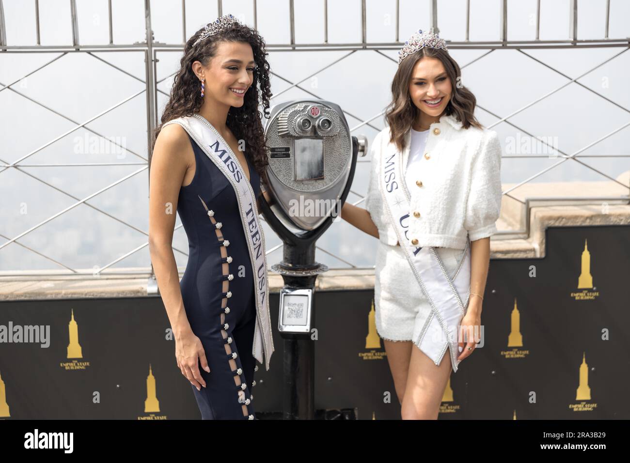 Miss USA Morgan Romano and Miss Teen USA Faron Medhi Light the Empire ...