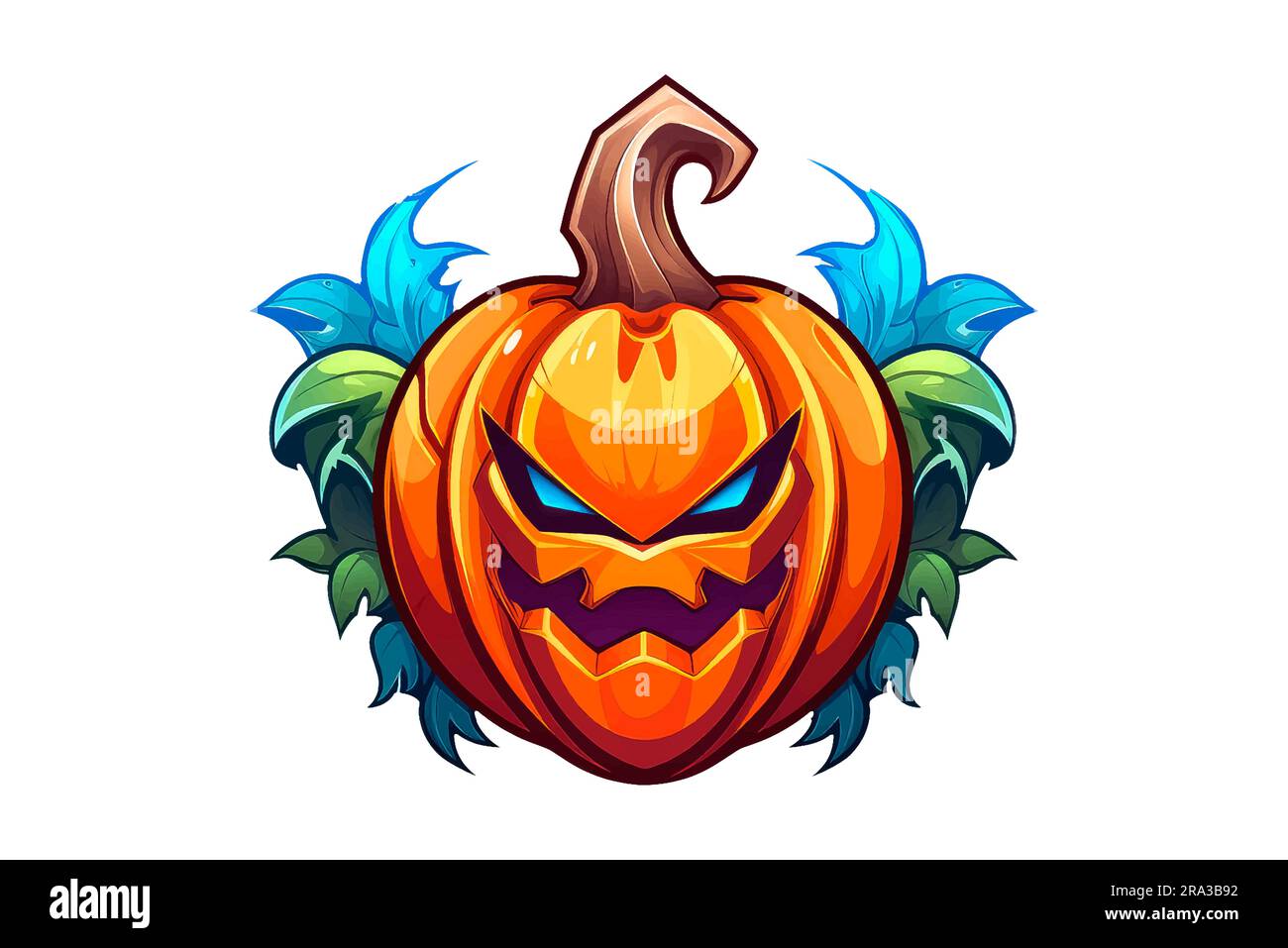 Autumn border pumpkins in Cut Out Stock Images & Pictures - Alamy