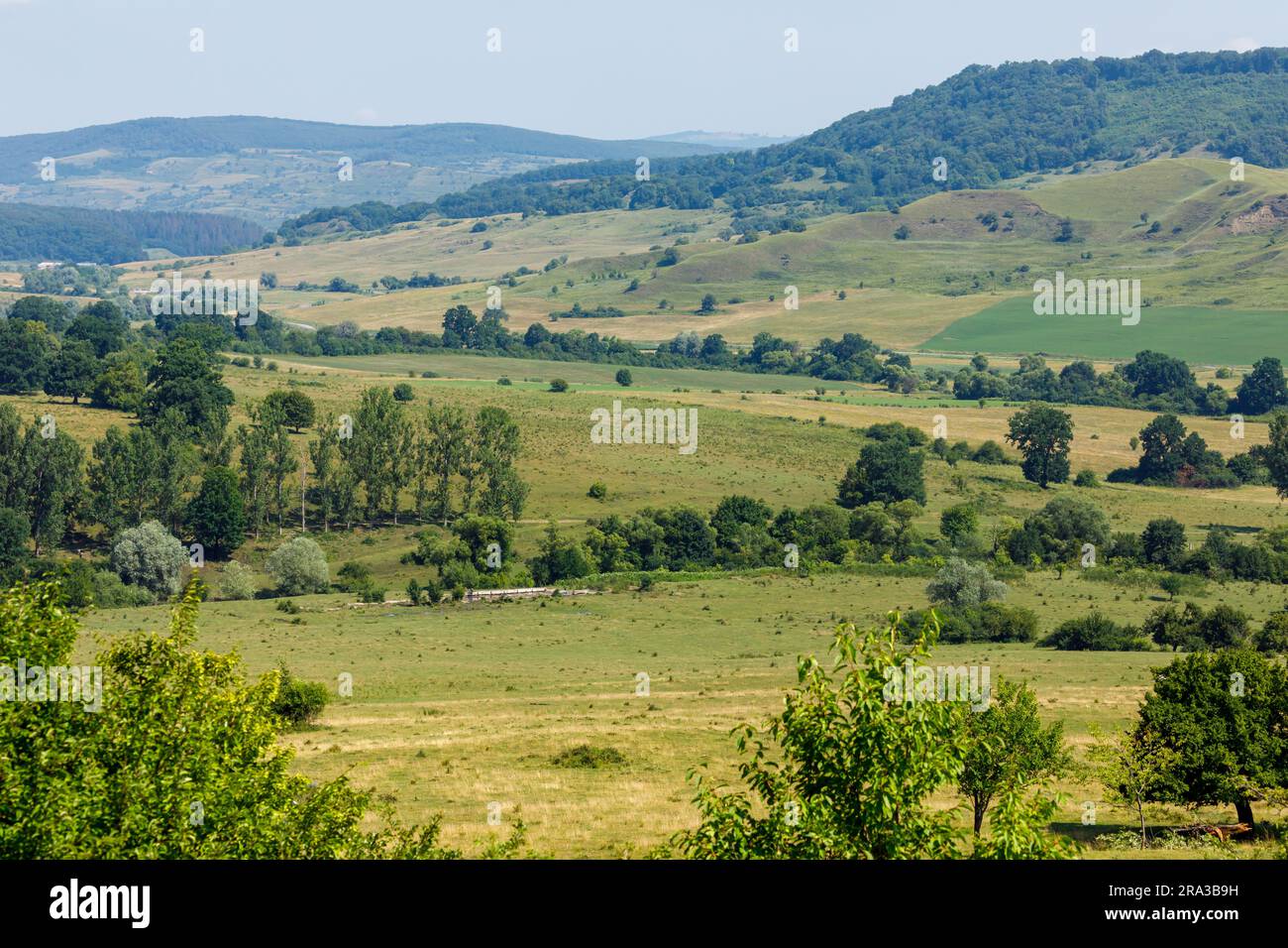 The Landscape at Viscri in Romania Stock Photo - Alamy
