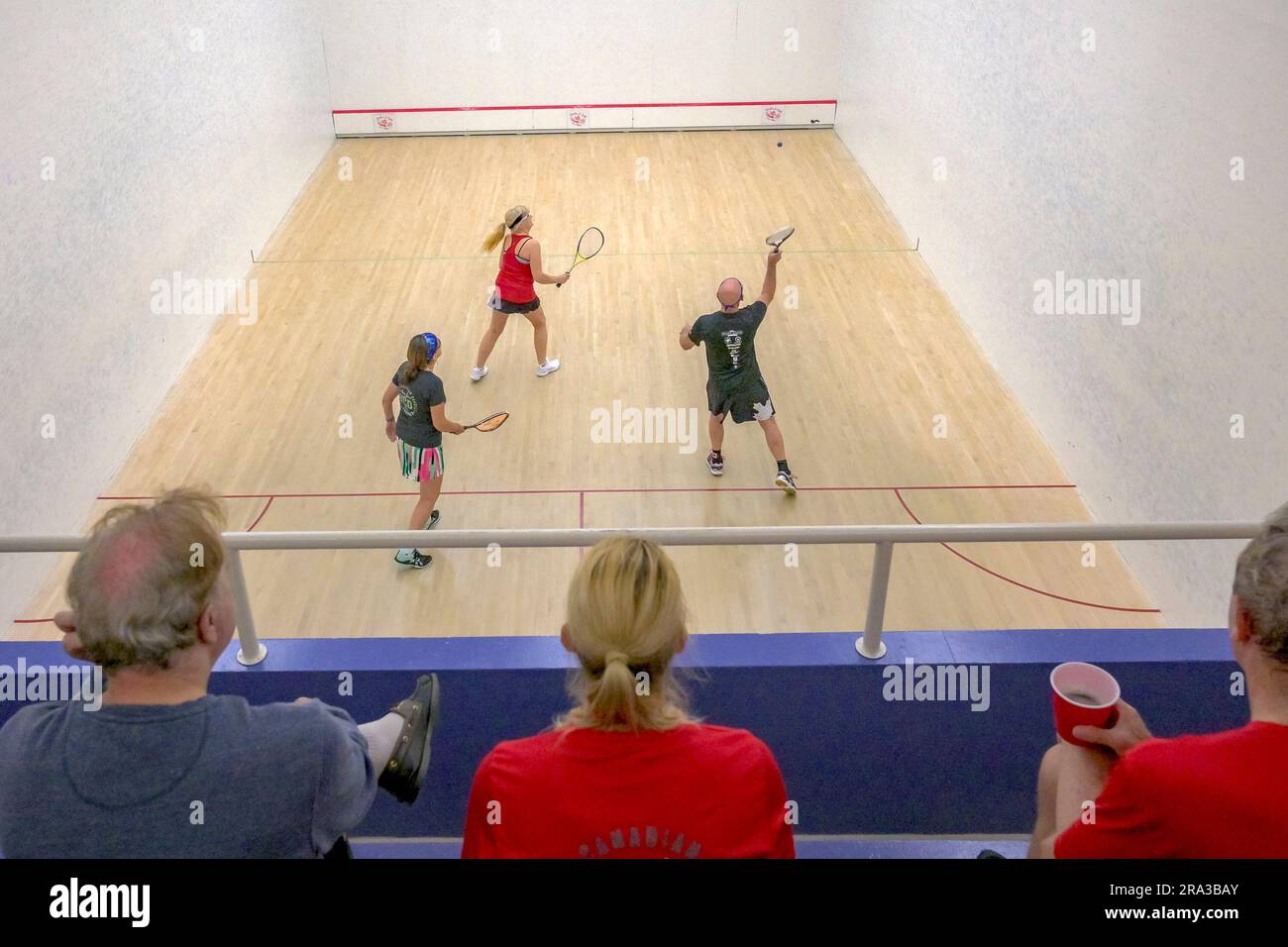 Mixed Doubles Squash match Stock Photo - Alamy