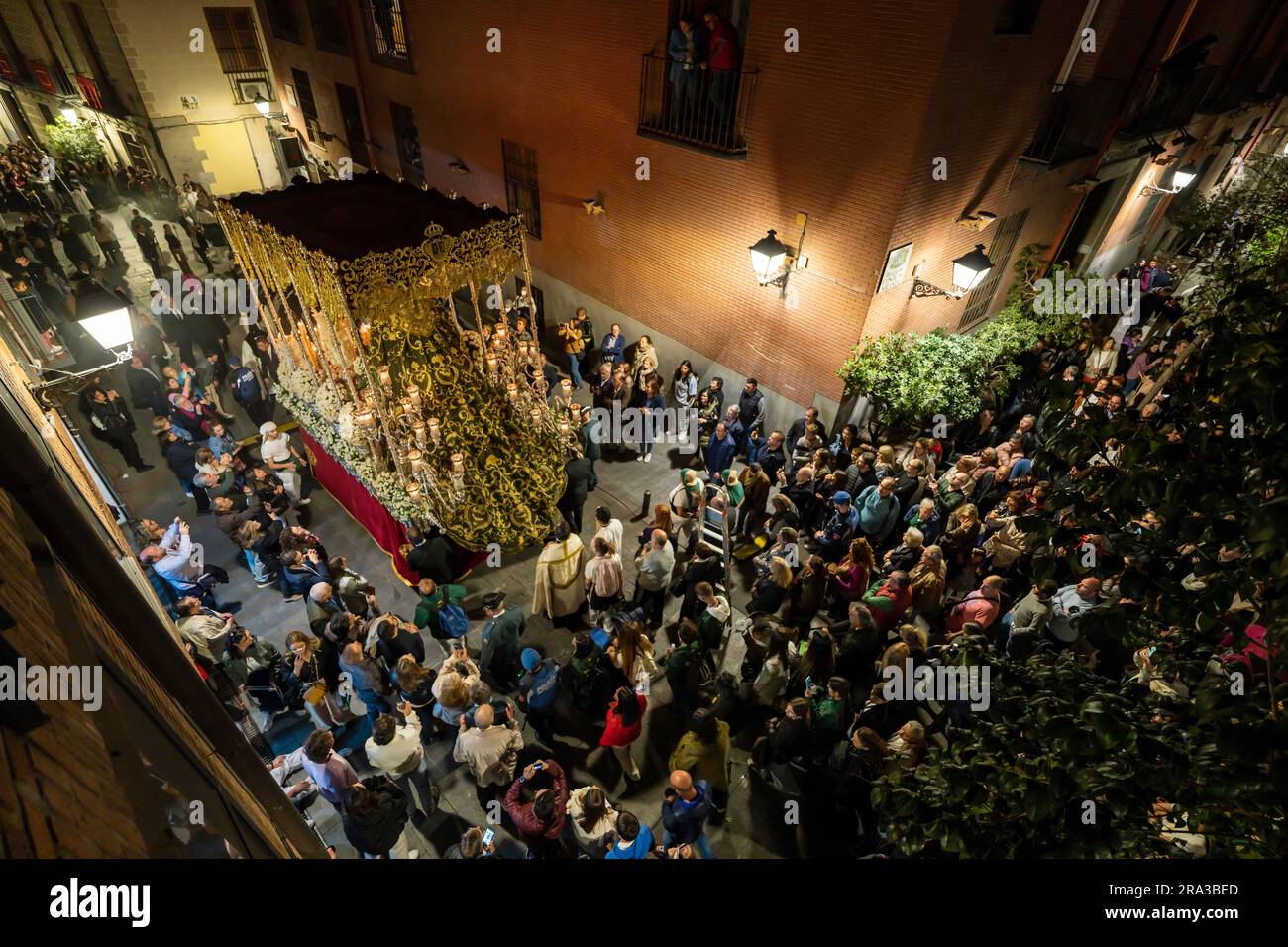 Easter celebration, Semana Santa Procession in Madrid, Spain. The ...