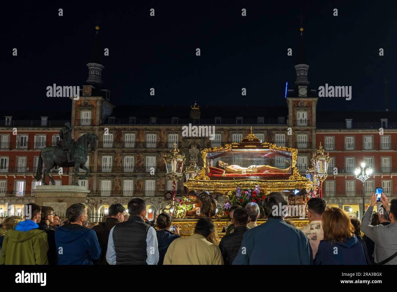 Plaza Mayor Madrid, Spain Easter, Holy Week Semana Santa Processions ...