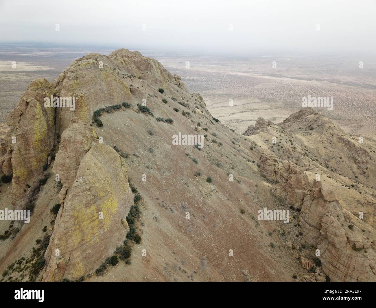 An aerial view of the Dragon Ridge summit in Deming, New Mexico Stock ...