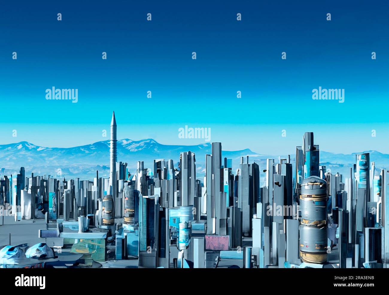 Future town illustration hi-res stock photography and images - Alamy