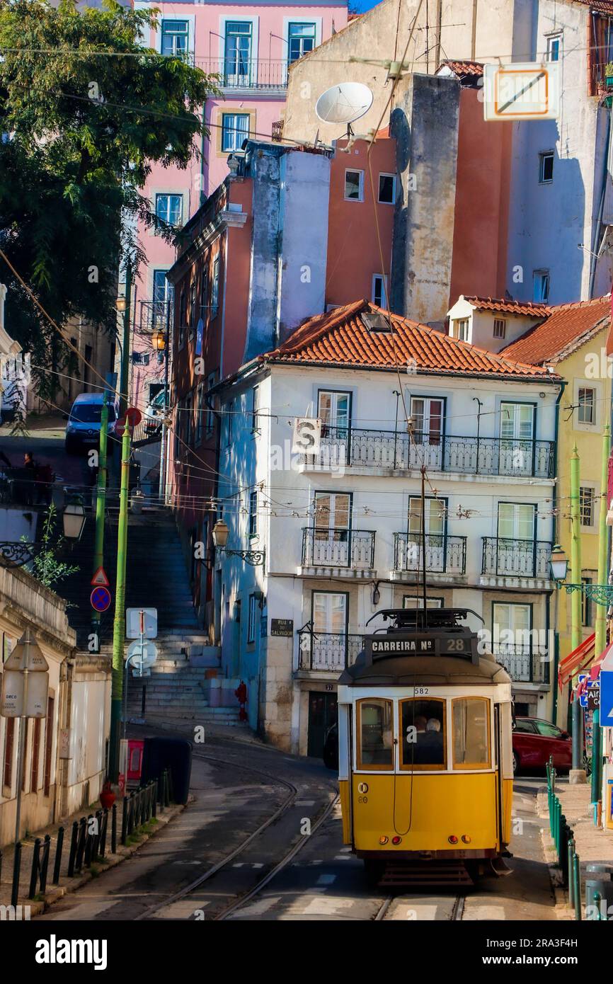lisbon portugal train Stock Photo - Alamy
