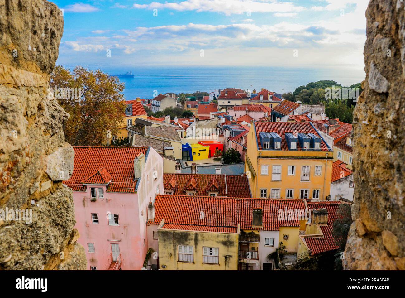 Streets with city sky landscape landscape houses hi-res stock ...
