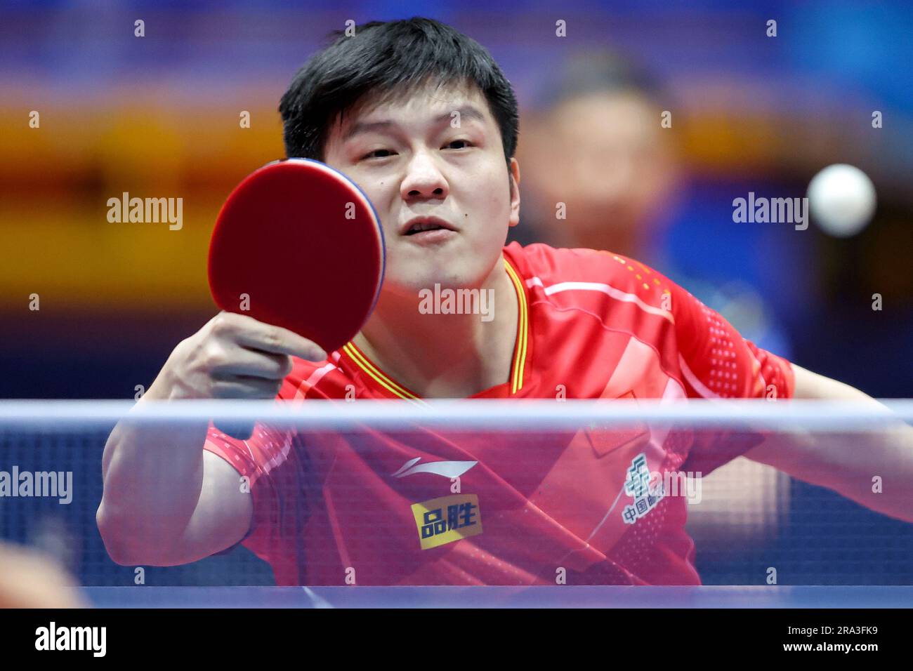 Zagreb, Croatia. 30th June, 2023. Fan Zhendong of China compete against Oh Junsung of South ...