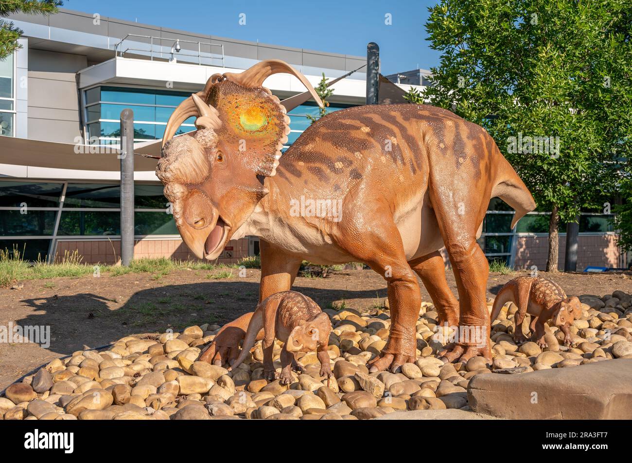Drumheller, Alberta - June 25, 2023: Exhibits outside of the famous ...