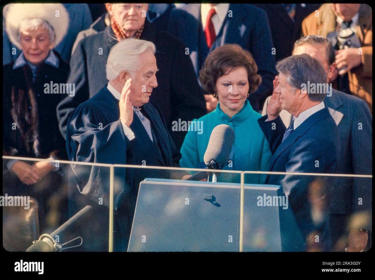 Jimmy Carter is sworn in as 39th President of the United States by ...