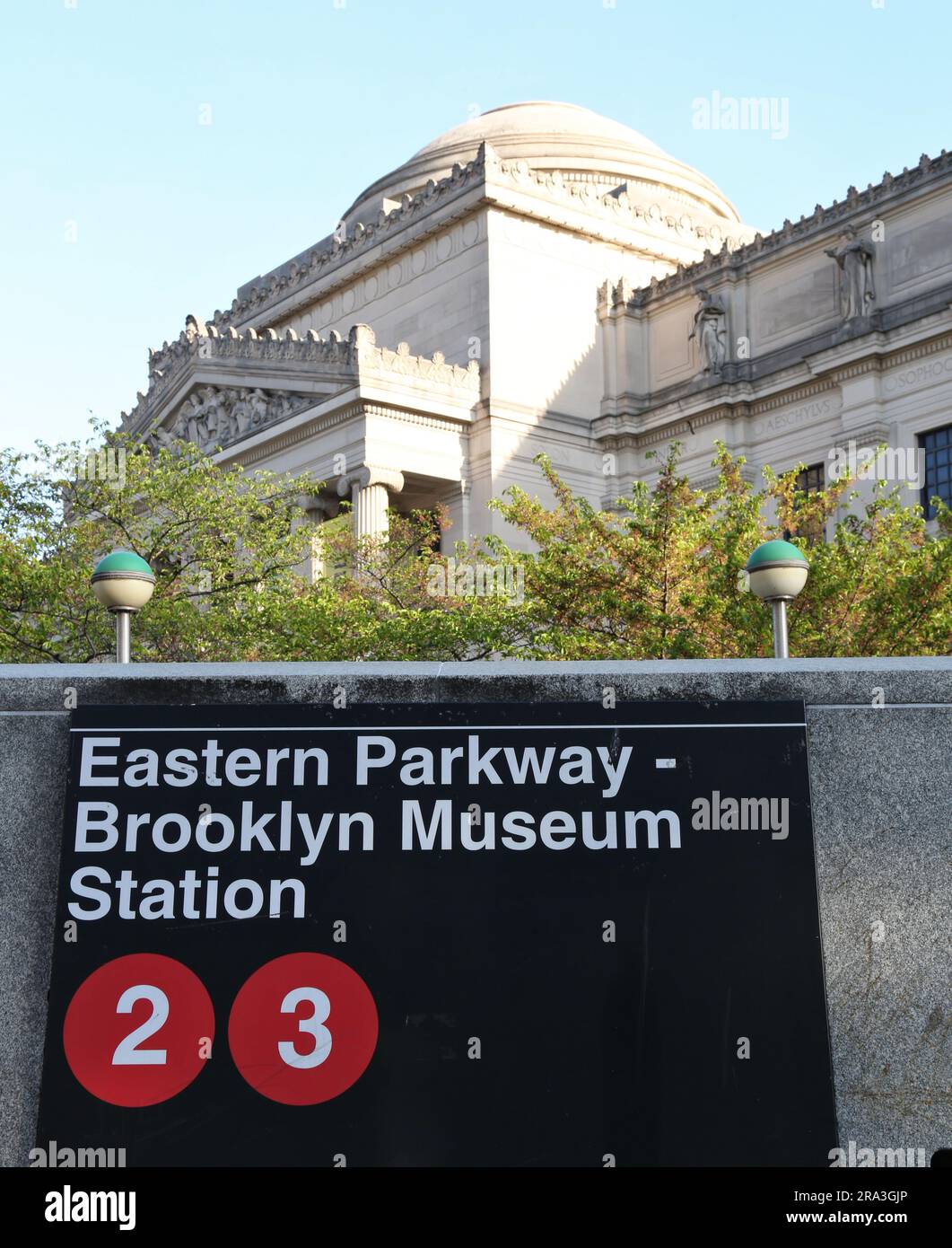 eastern parkway brooklyn museum subway sign with museum building behind ...