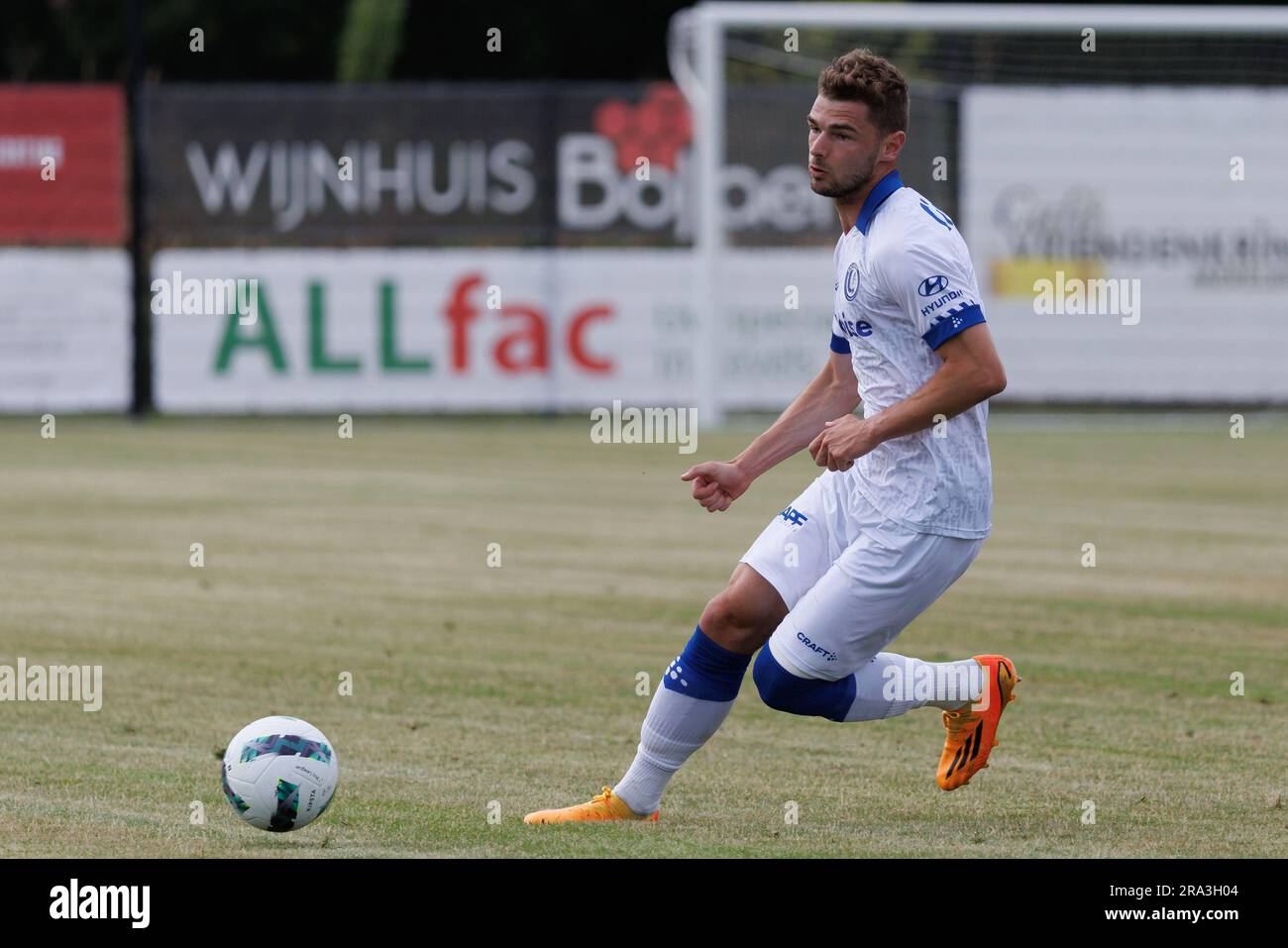 Merelbeke, Belgium. 30th June, 2023. Gent's Hugo Cuypers pictured in ...