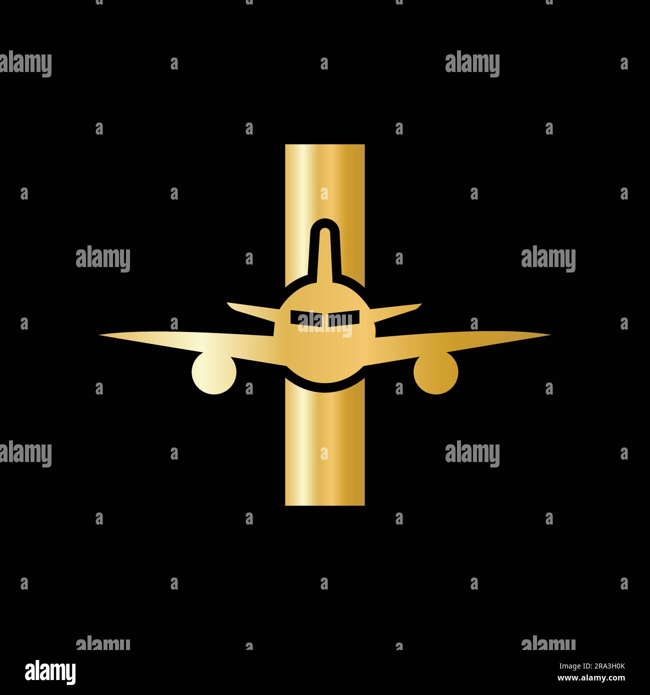 Letter I Travel Logo Concept With Flying Air Plane Symbol Stock Vector ...