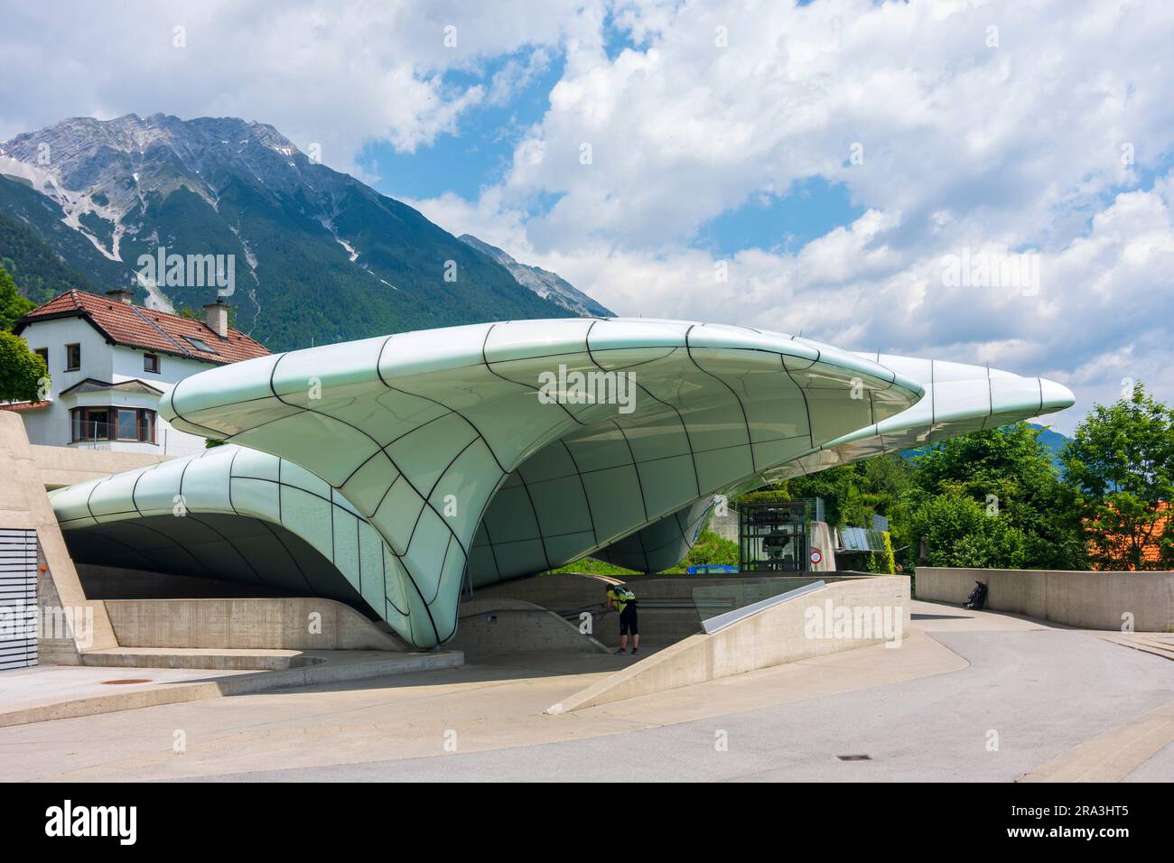 Innsbruck: top station Hungerburg of Hungerburgbahn funicular railway ...