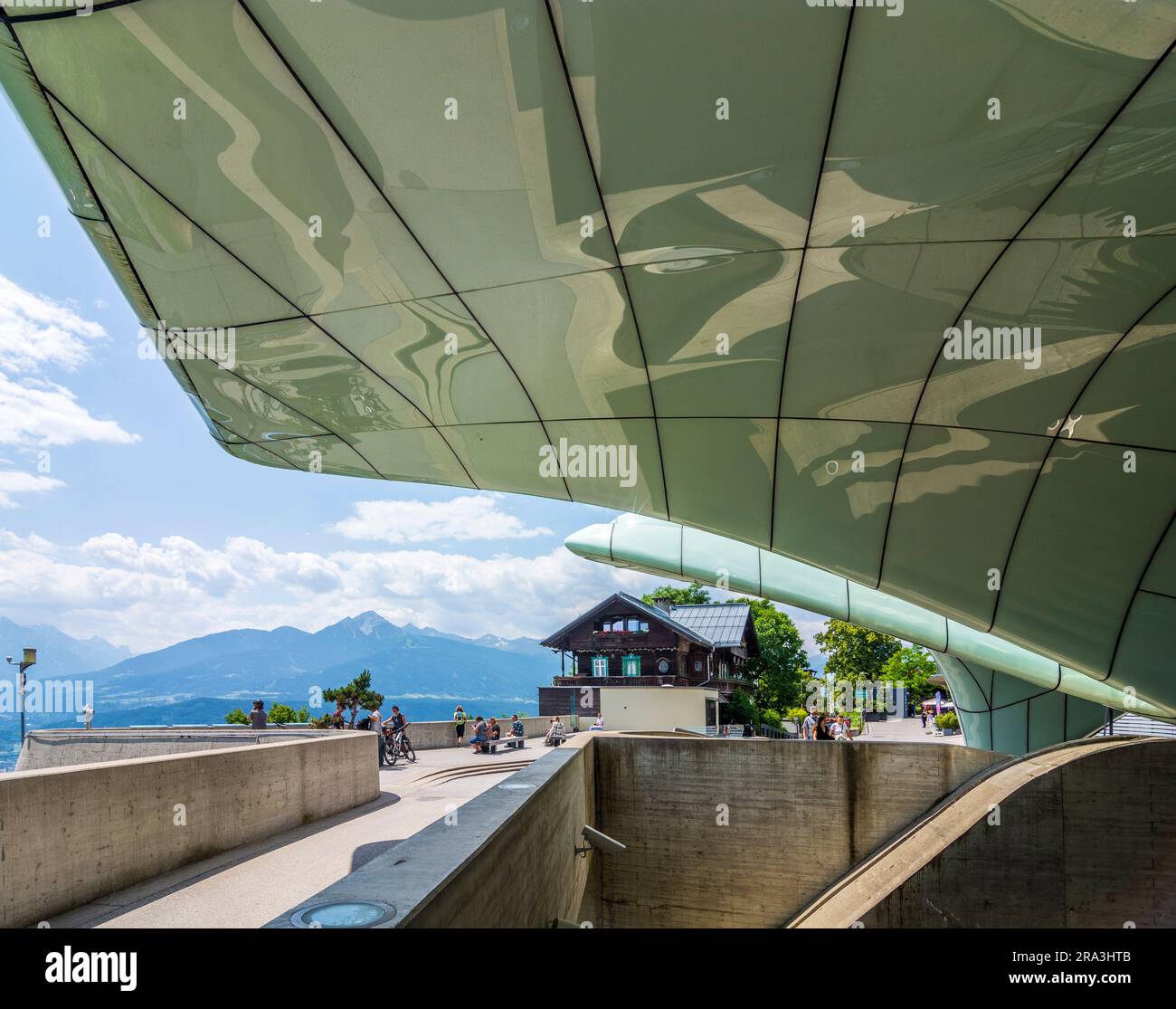 Innsbruck: top station Hungerburg of Hungerburgbahn funicular railway ...